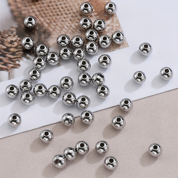 100 Pcs 3mm, Stainless Steel Solid Round Beads – beadsnfashion