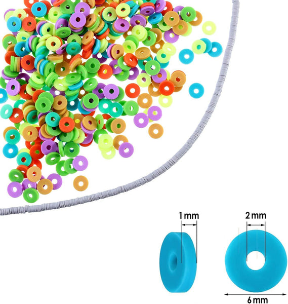 100 Gm 6mm Polymer Clay Fimo Ring Beads