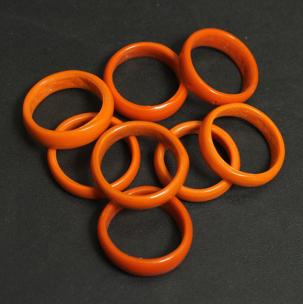 50 Pcs, Assorted Orange Glass Finger Rings – beadsnfashion