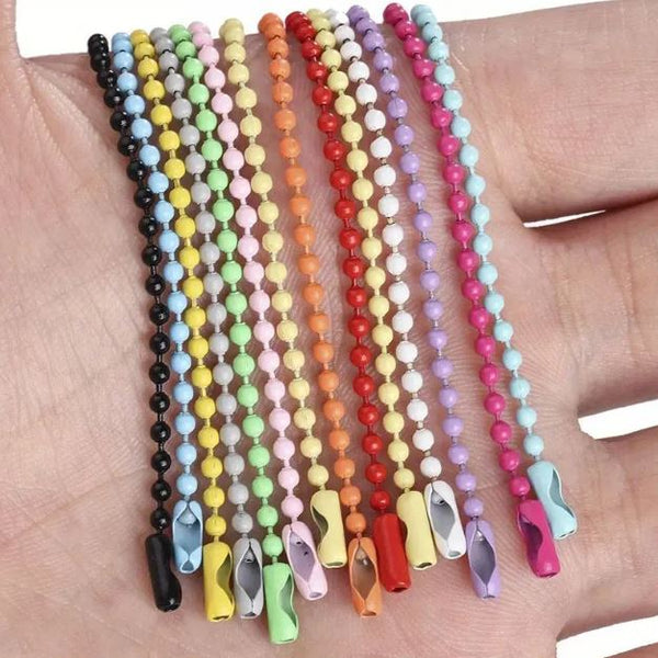 100 Pcs 4.5inch, 2mm Stainless Steel Tag Chains Opaque